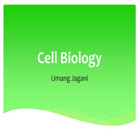 Cell biology | PDF | Biological Sciences | Science