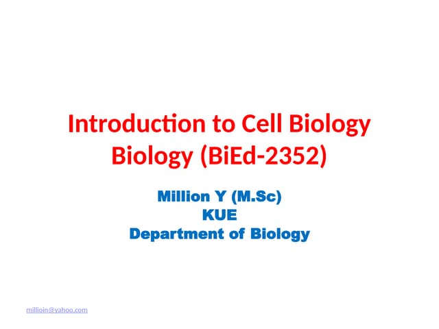 Cell and cell theory | PPTX