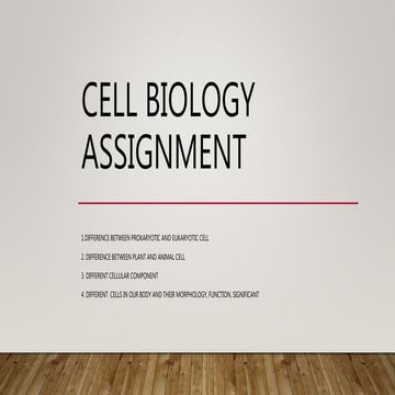 Cell biology | PPTX