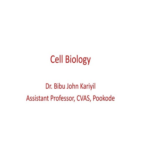 Cell biology assignment 1 | PPTX