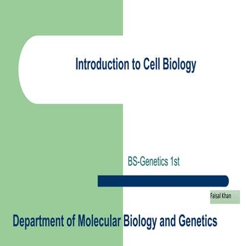 Introduction to Cell biology | PPTX
