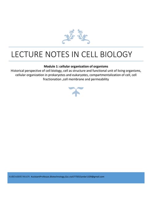 Cell biology | PPT