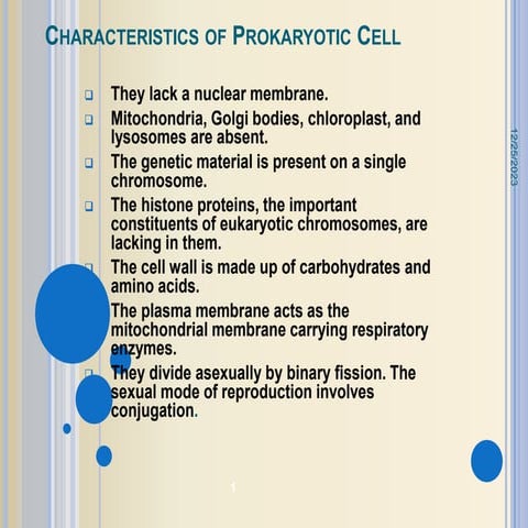 Prokaryotic cell | PPTX