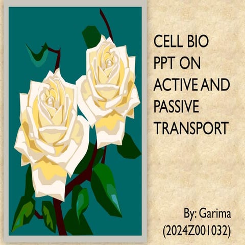 CELL BIO PPT ON ACTIVE AND PASSIVE TRANSPORT | PPT