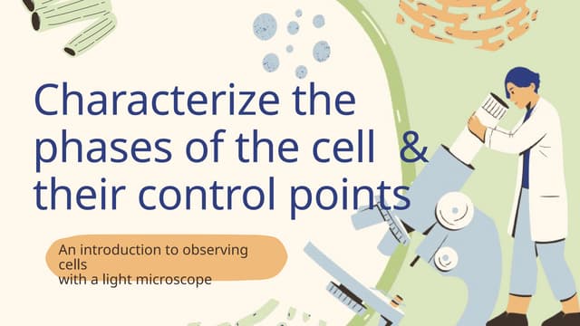 Presentation on cell cycle | PPTX