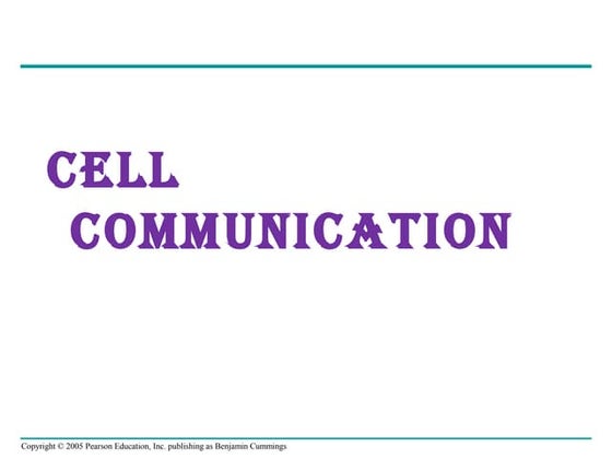 Chap.11 cellcommunication | PPT