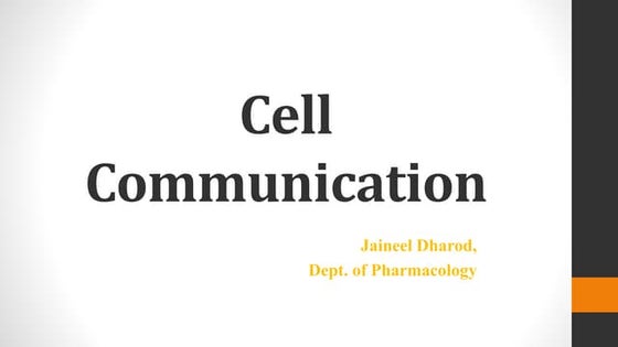 General principles of cell communication | DOCX