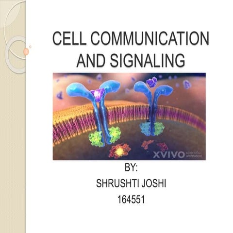 Cell communication and signaling | PPTX