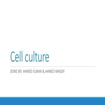 Cell culture | PPT