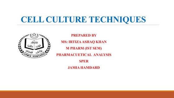 Cell culture and its types | PPT