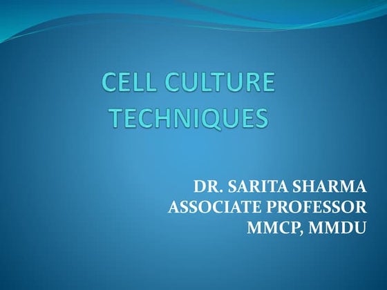 Cell culture and its types | PPT