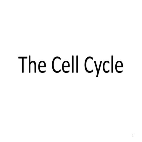 Cell cycle | PPTX