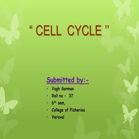 Cell cycle | PPTX