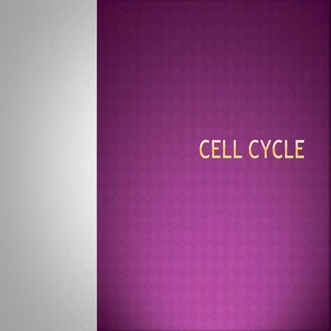 Cell cycle | PPT