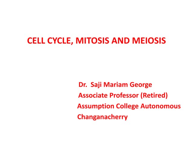 Lesson 5 Cell Cycle (Mitosis and Meiosis) | PDF