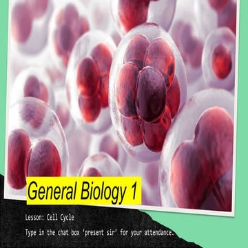 Cell Cycle Pptx Biological Sciences Science