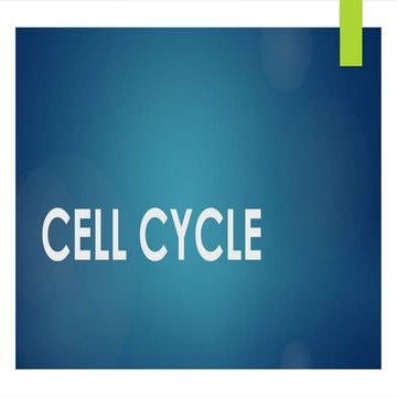CELL CYCLE with diagrams Explanations cell | PPT