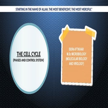 CELL CYCLE AND CELL CYCLE CONTROL SYSTEM | PPTX