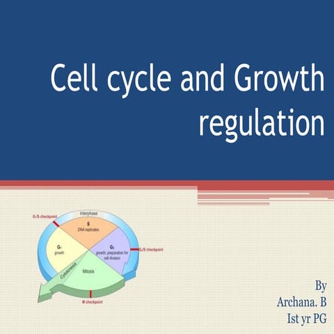 Cell cycle and its regulation | PPTX