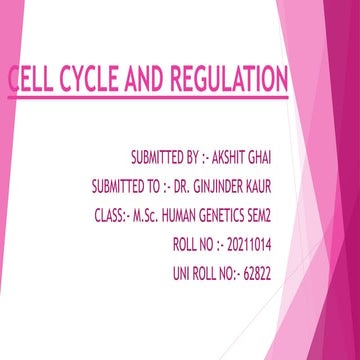 Cell cycle and regulation | PPT