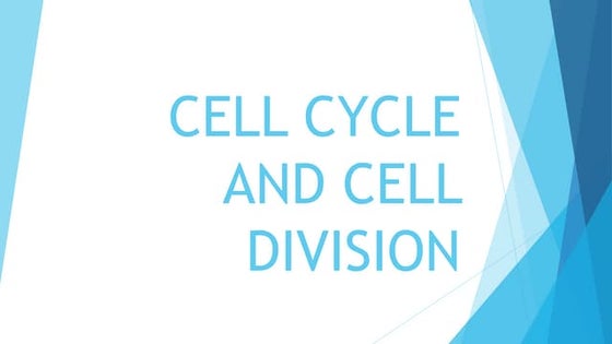 The Cell Cycle and Cell Division | PPTX | Biological Sciences | Science