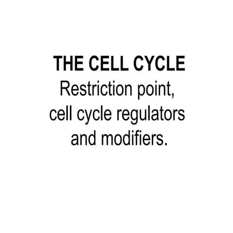 CELL CYCLE CHECKPINTS.pptx pharmacology ii | PPTX