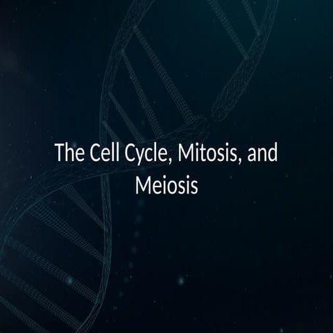 Understanding the Cell Cycle: Mitosis and Meiosis | PPTX