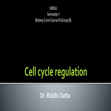 Cell cycle regulation | PPTX