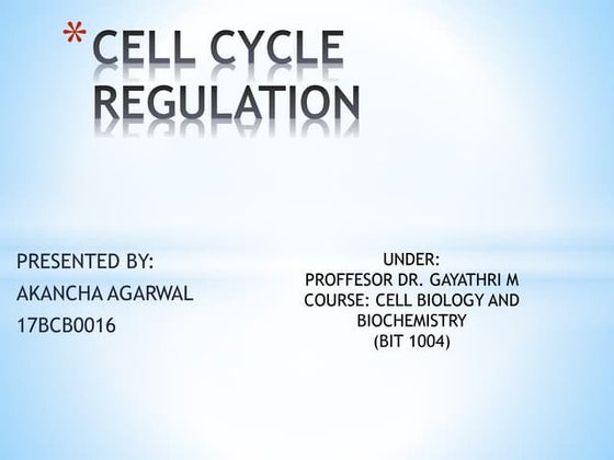 Cell cycle and regulation | PDF