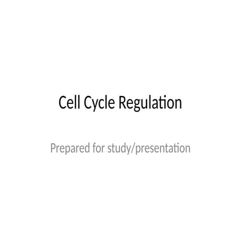 Comprehensive Overview of Cell Cycle Regulation and Its Role in Cancer ...
