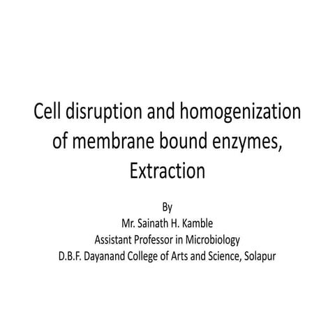 Cell Disruption Strategies in Downstream Processing