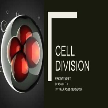 Cell division seminar1 | PPTX