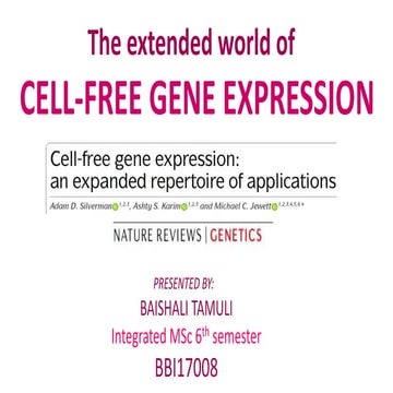 Cell free gene expression | PPTX