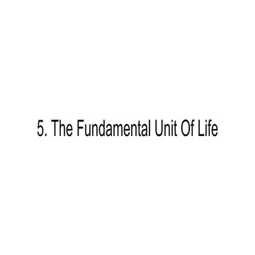 CELL FUNDAENTAL UNIT OF LIFE^.pdf | Biological Sciences | Science