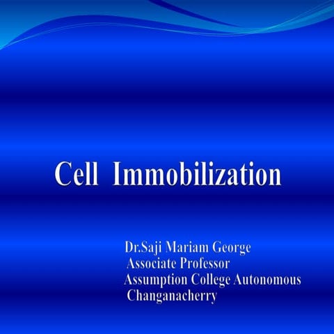 CELL IMMOBILIZATION SMG | PPT