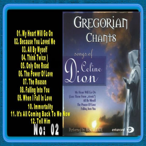 GREGORIAN SONGS OF CELINE DION No:2 | PPS | Contemporary Hits/Pop/Top 40 | Music