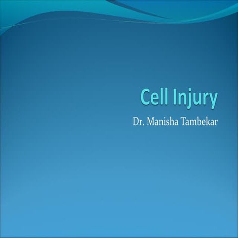 Cell injury and Cellular Adaptation: Pathology | PPTX