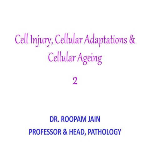 Cell injury, Etiology, Pathogenesis, & Morphology of cell Injury | PPTX