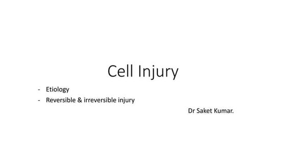 Reversible cell injury I Pathology | PPTX | Lung and Respiratory Health ...