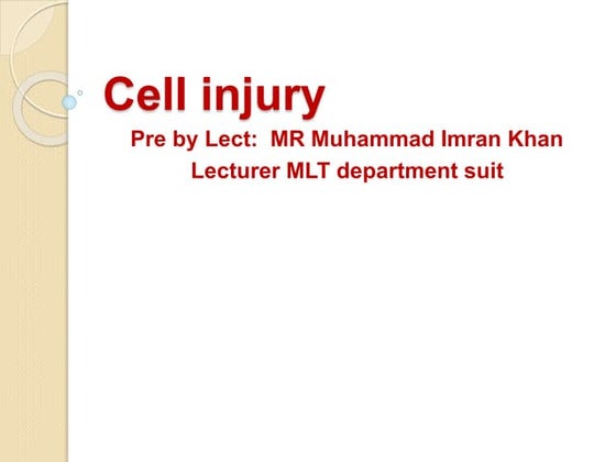 Difference between reversible and irreversible cell injury,Mechanism of ...