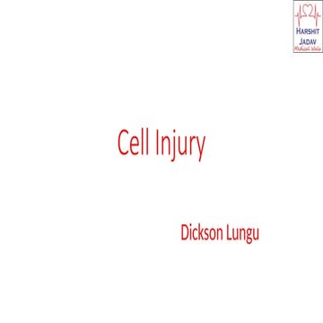 Cell injury and Cellular Adaptation: Pathology | PPTX