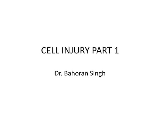 Cell injury and Cellular Adaptation: Pathology | PPTX | Biological ...