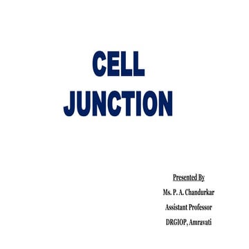 Cell Junction (Human Anatomy & Physiology) | PPTX