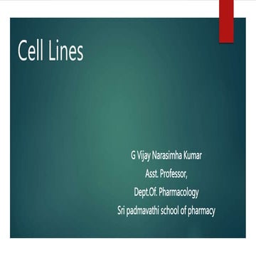 Cell lines | PPT