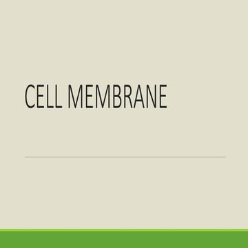 Membrane & Diffusion notes | PPT