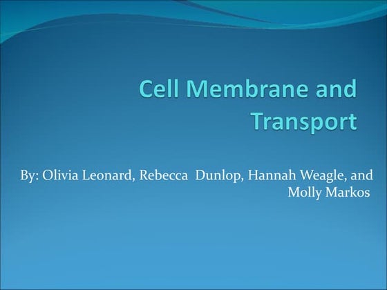 Structure and function of cell membrane | PPT