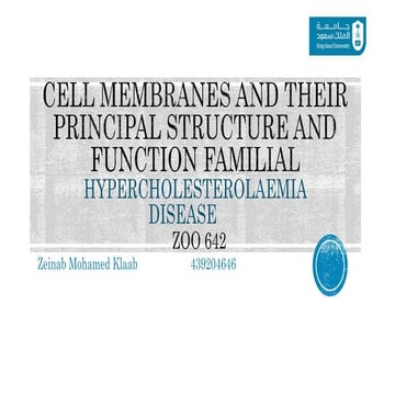Cell membranes and their principal structure and function | PPT
