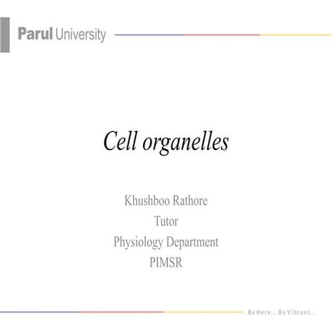 cell organelle and Its composition function | PPT