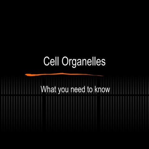 Cell organelles | PPT