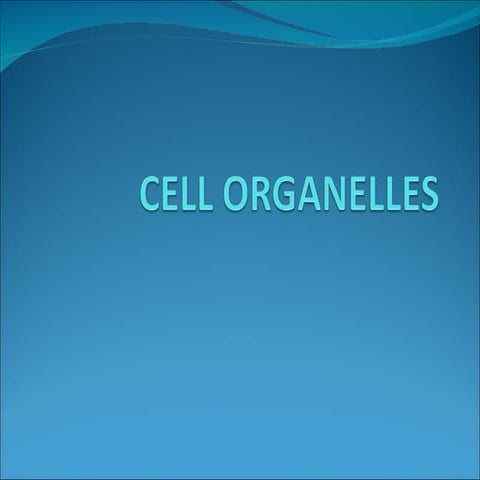 Cell organelles | PPT